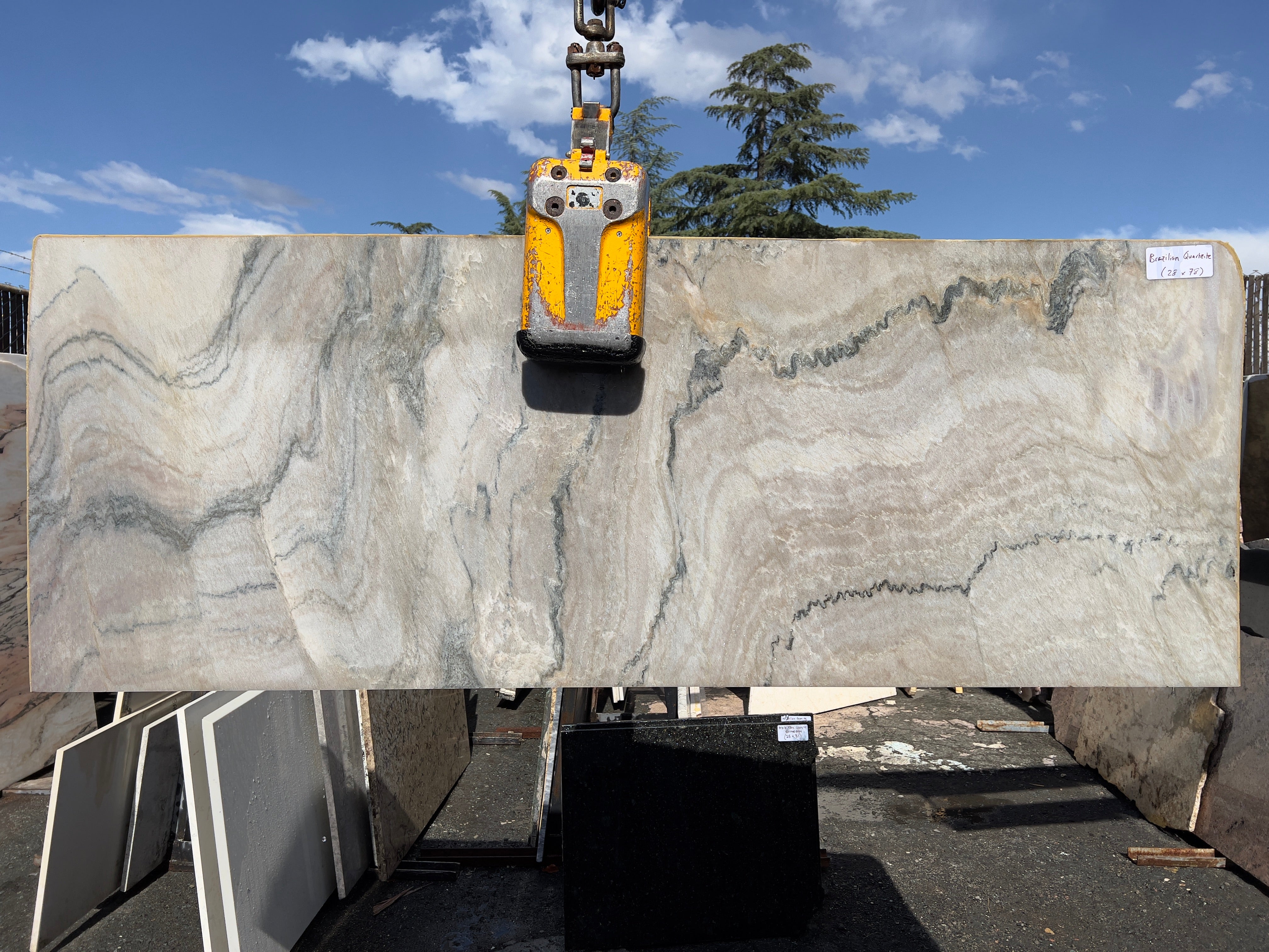 Beige Brazilian Quartzite (28x78) remnant slab – Tiles Warehouse