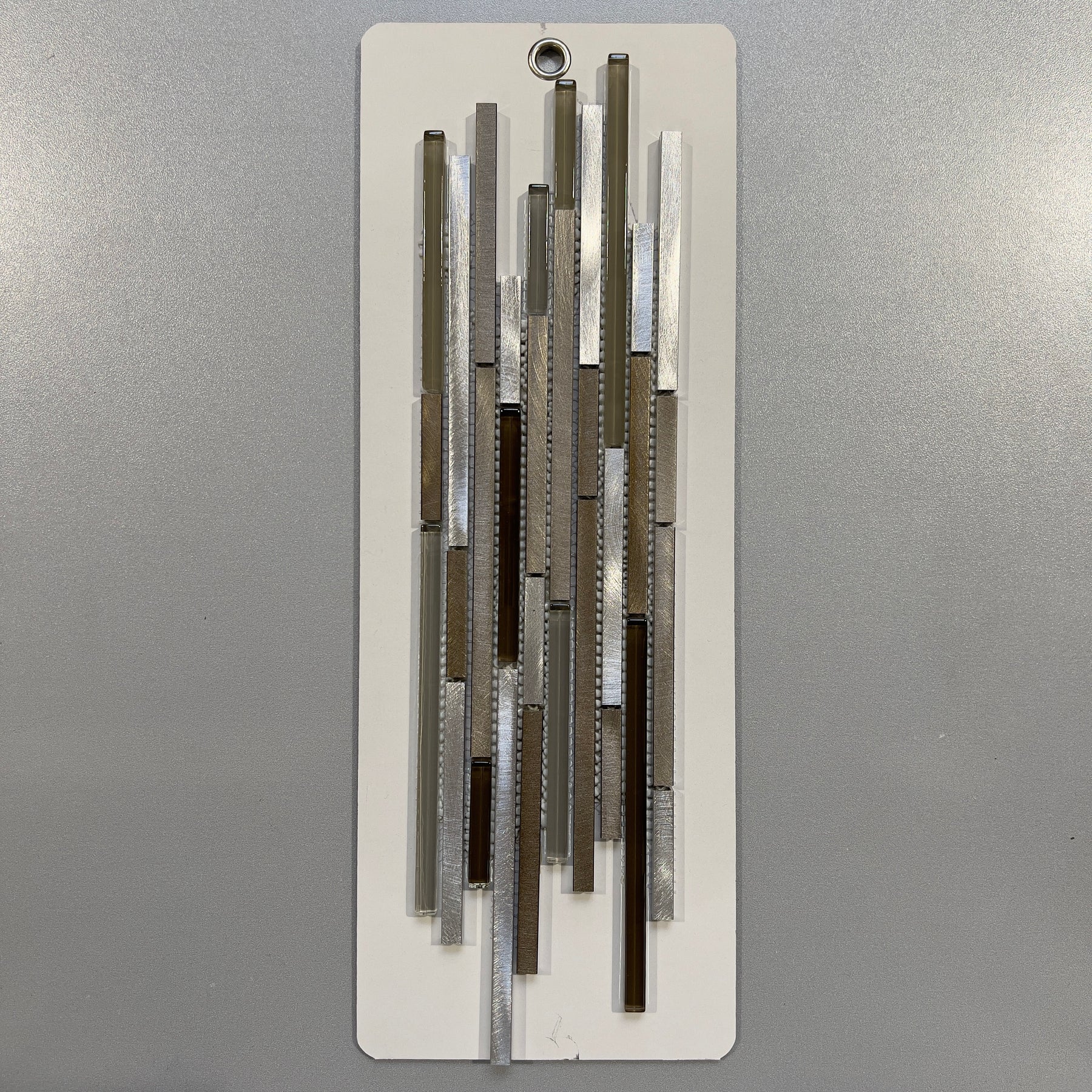 Beige Glass and Metal Linear Mosaic - pos1008 – Tiles Warehouse