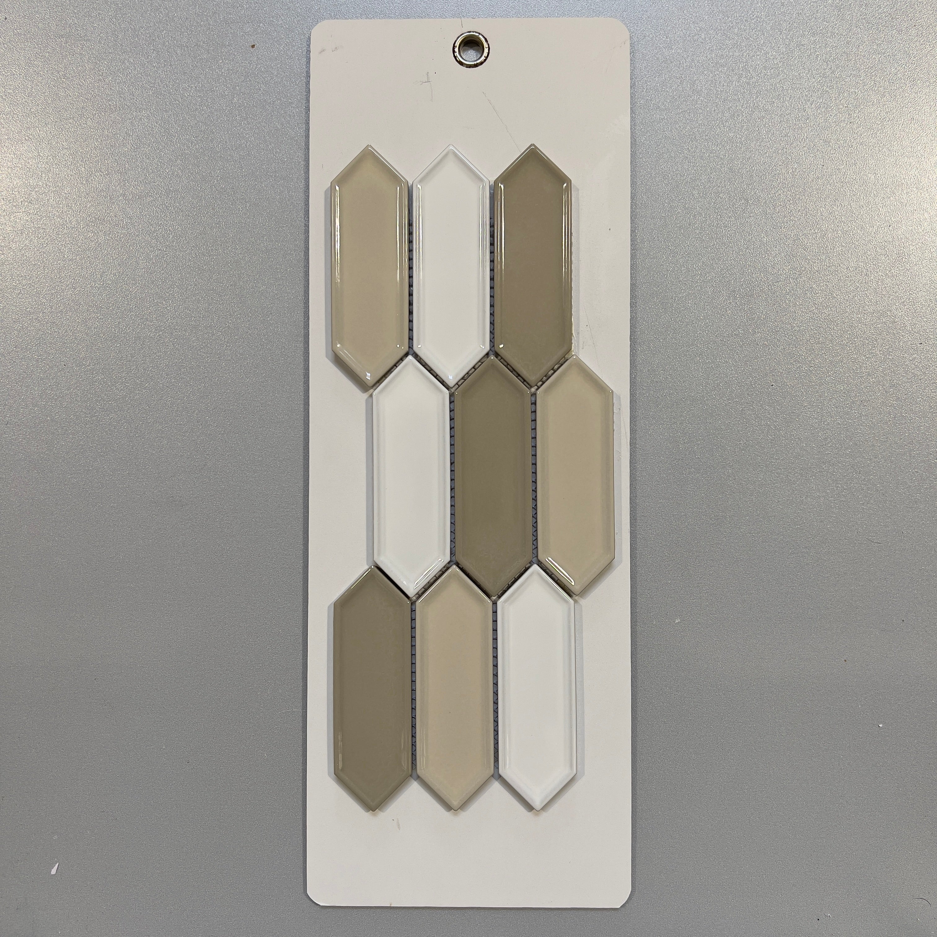 Beige porcelain picket mosaic/pool tile - pdek3511 – Tiles Warehouse