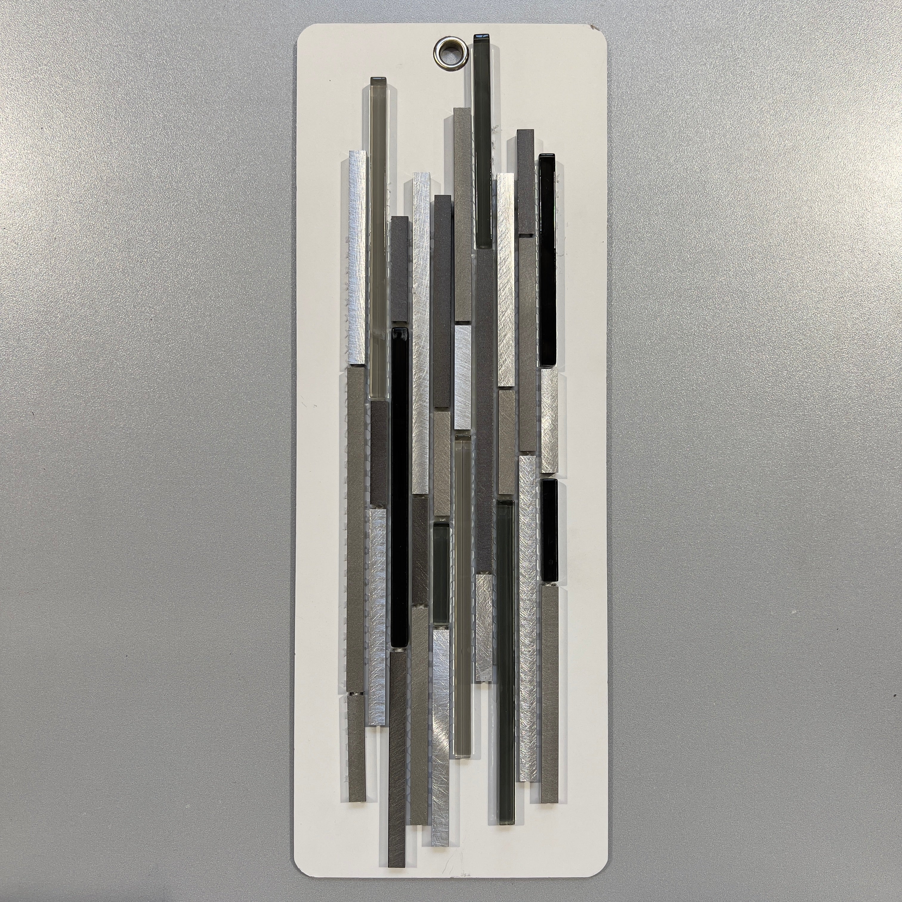 Black Glass and Metal Linear Mosaic - pos1007 – Tiles Warehouse