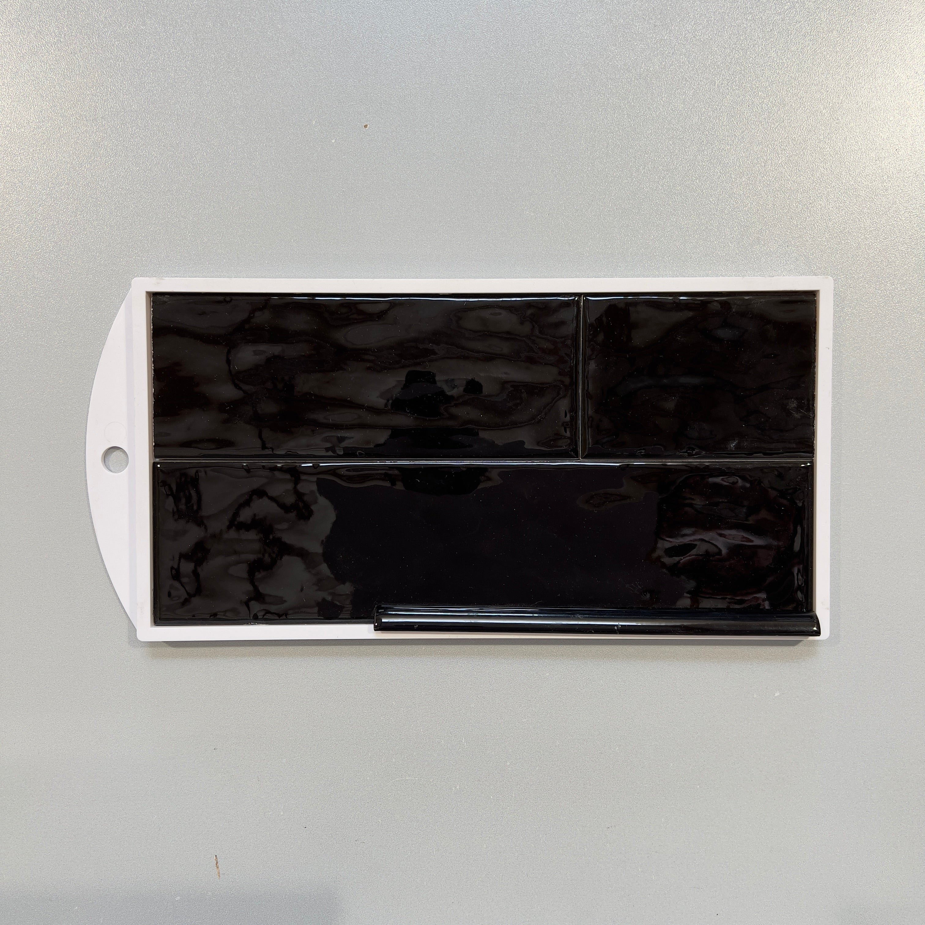 Black (3x12) handmade look ceramic subway tile - yvilricbla – Tiles ...