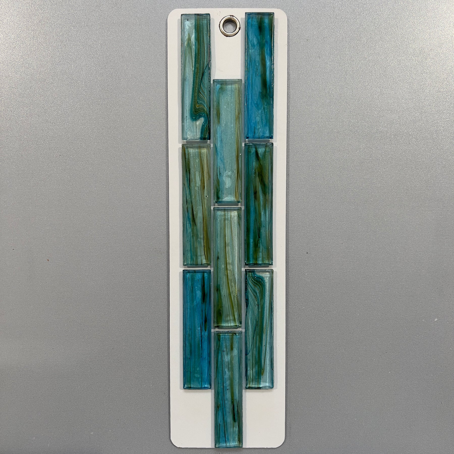 Blue and Green Wood Look Glass Linear Mosaic/Pool Tile - potc1202 ...