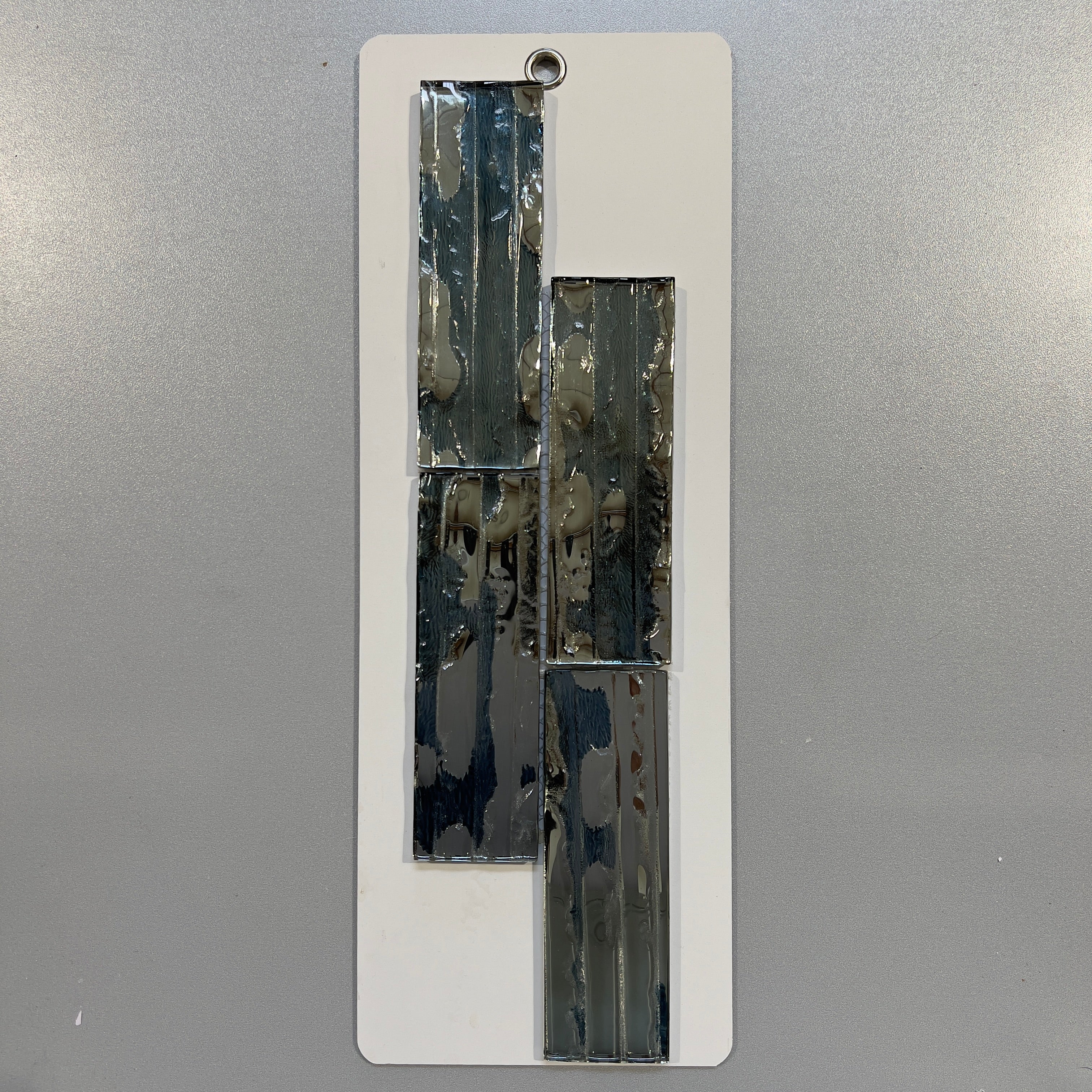 Blue deco mirrored look glass rectangle mosaic - pdrp980 – Tiles Warehouse