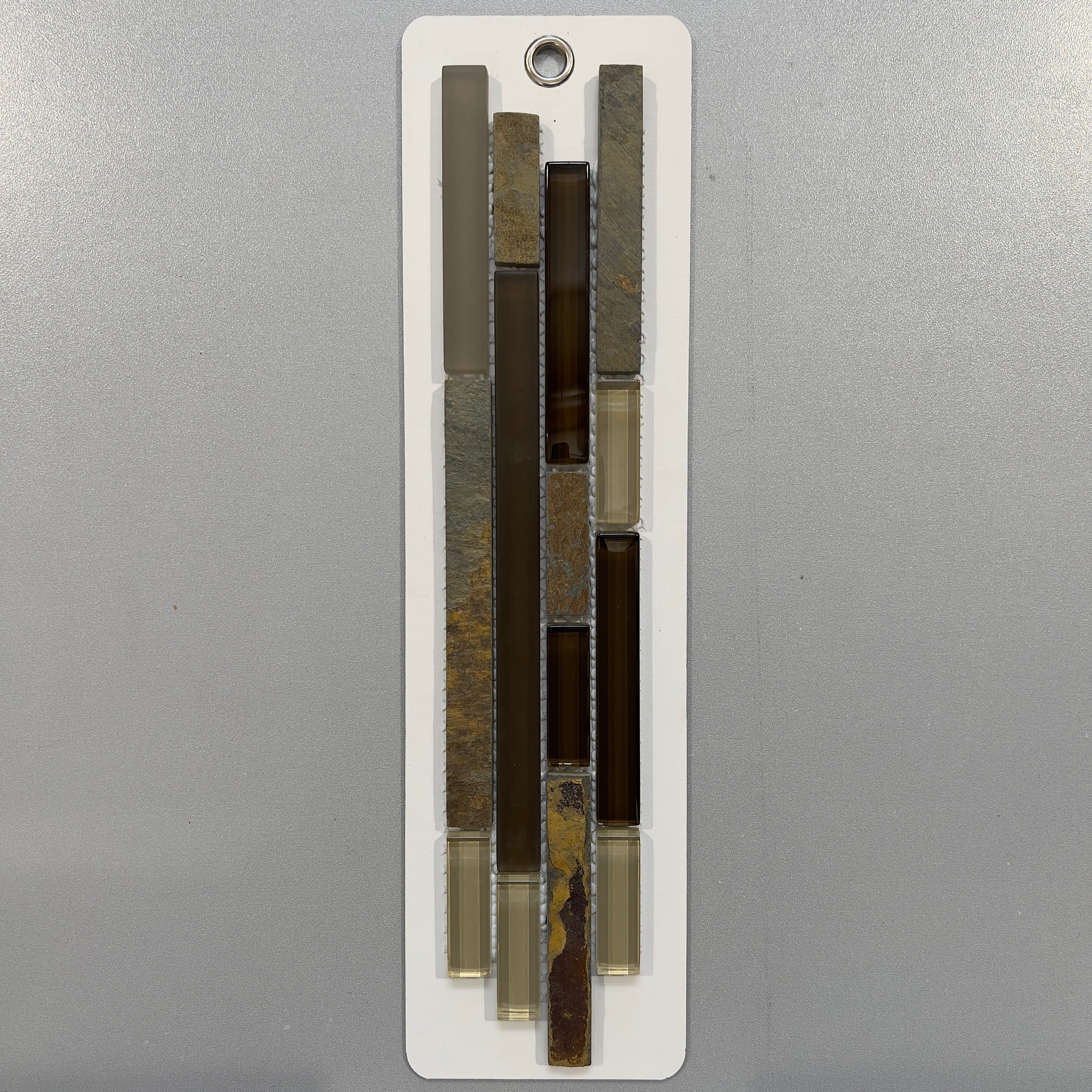 Brown Glass and Slate Linear Mosaic/Pool Tile - pgs02 – Tiles Warehouse