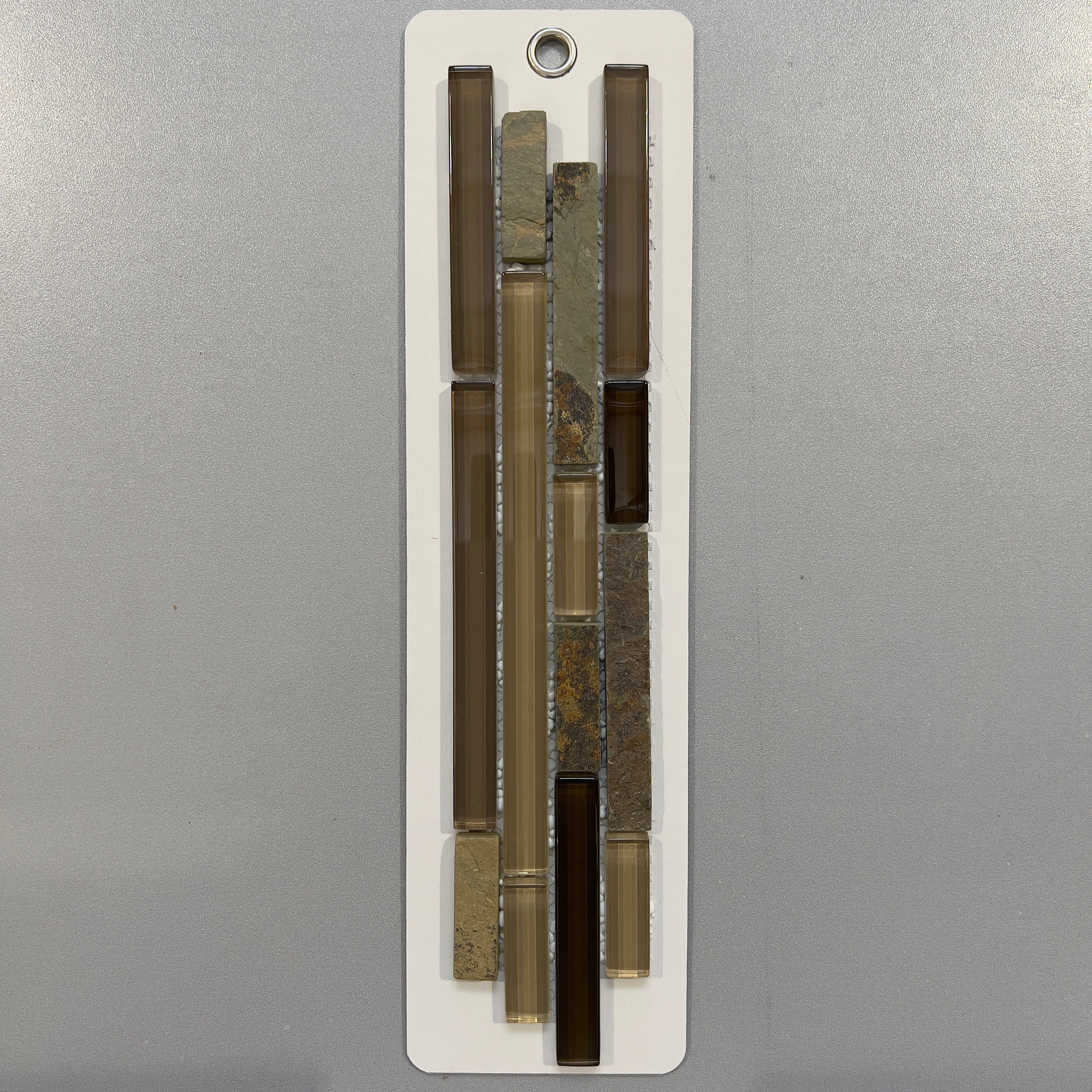 Brown Glass and Slate Linear Mosaic/Pool Tile - pgs16 – Tiles Warehouse