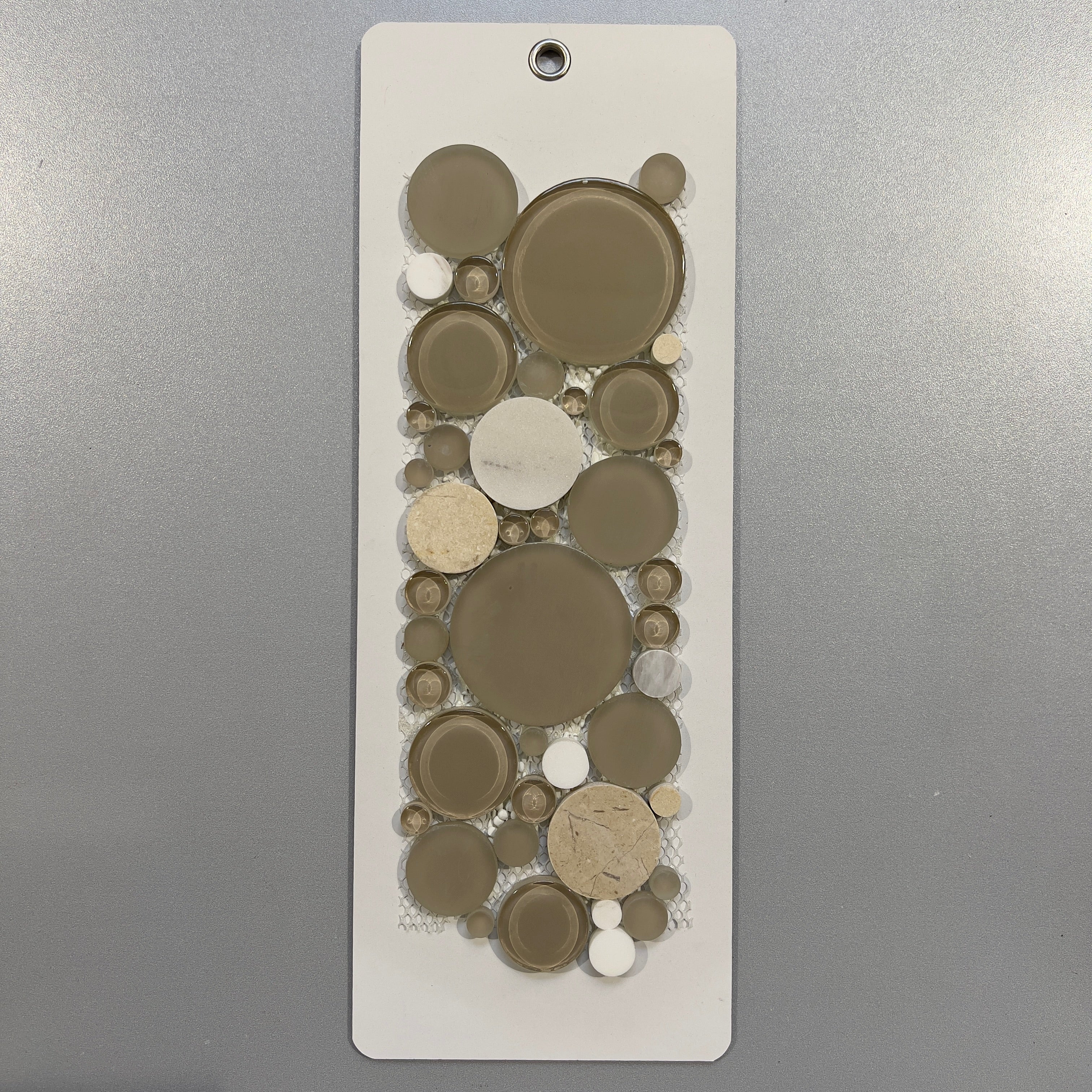 Brown Marble and Glass Circle Mosaic/Pool Tile - pbfs701 – Tiles Warehouse