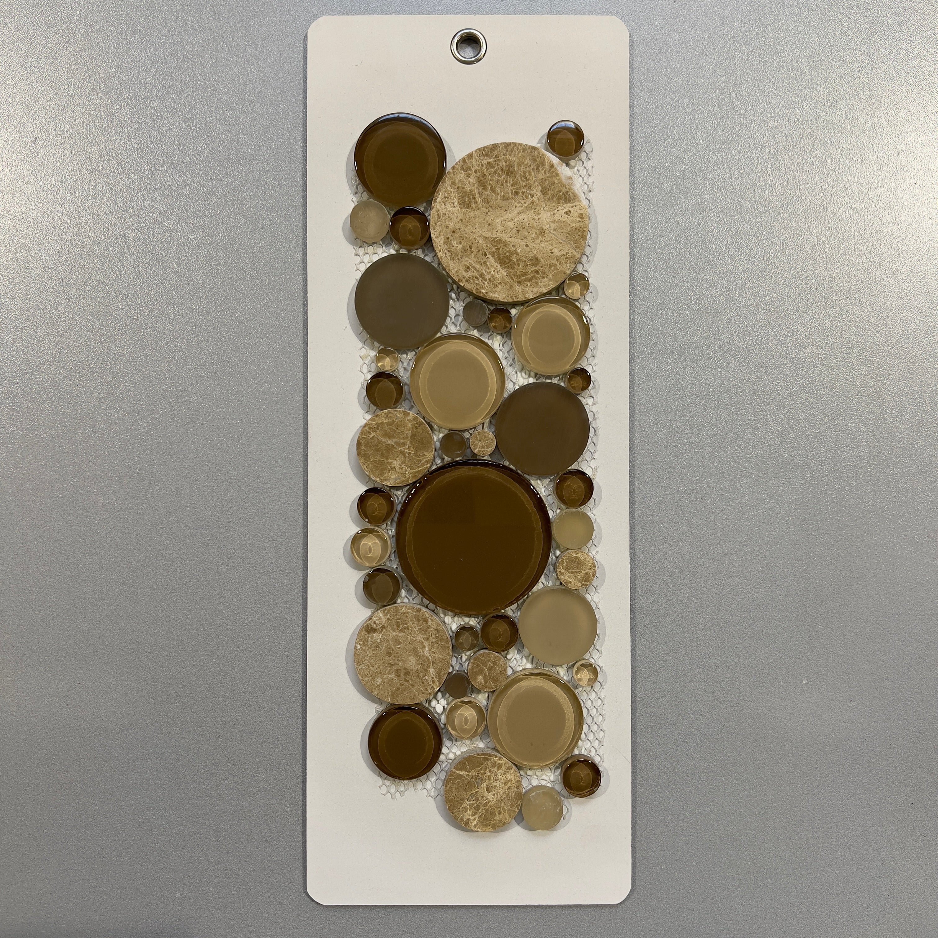 Brown Marble and Glass Circle Mosaic/Pool Tile - pbfs801 – Tiles Warehouse