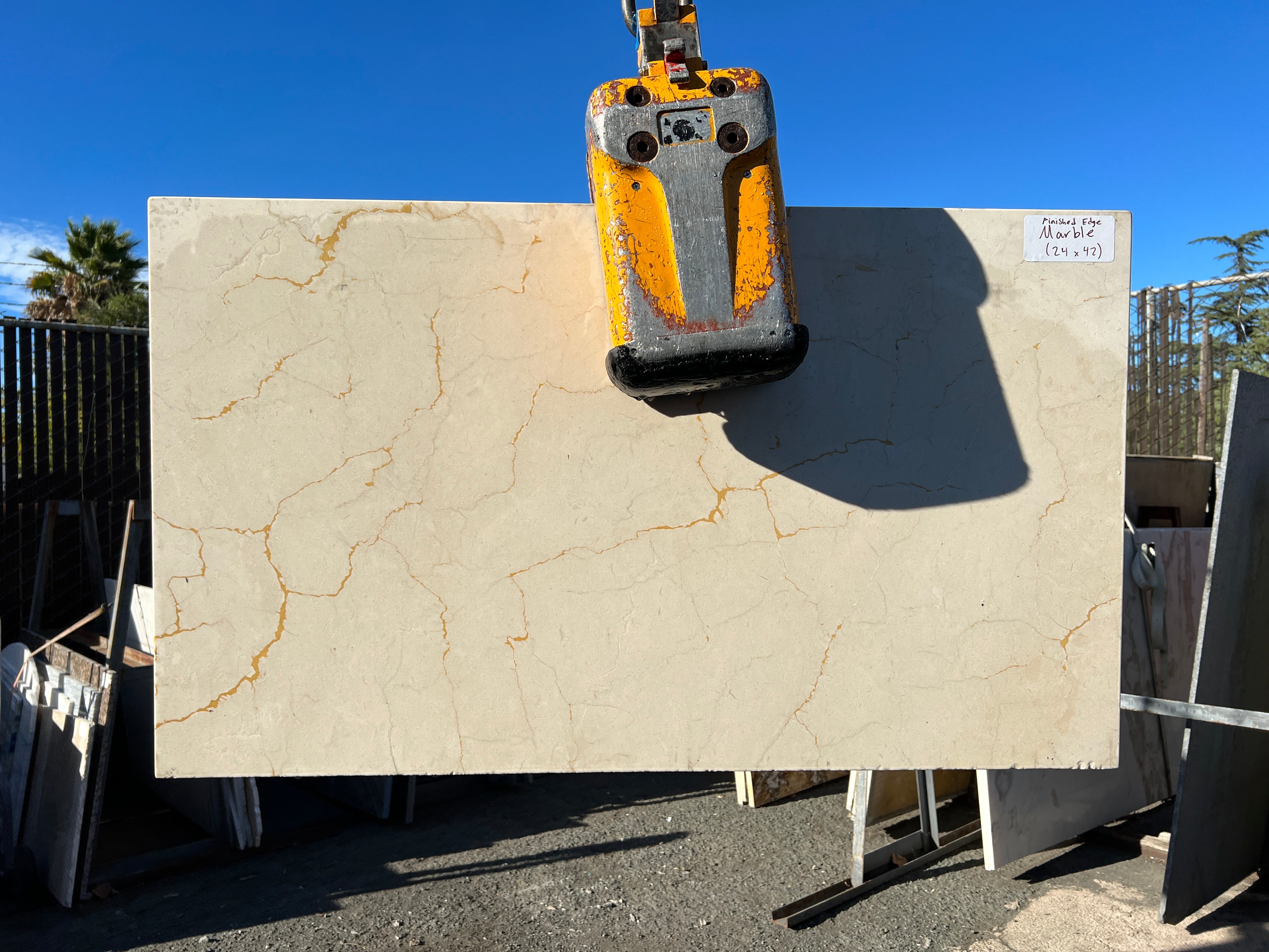 Cream Marble (24x42) Finished Edge Remnant Slab – Tiles Warehouse