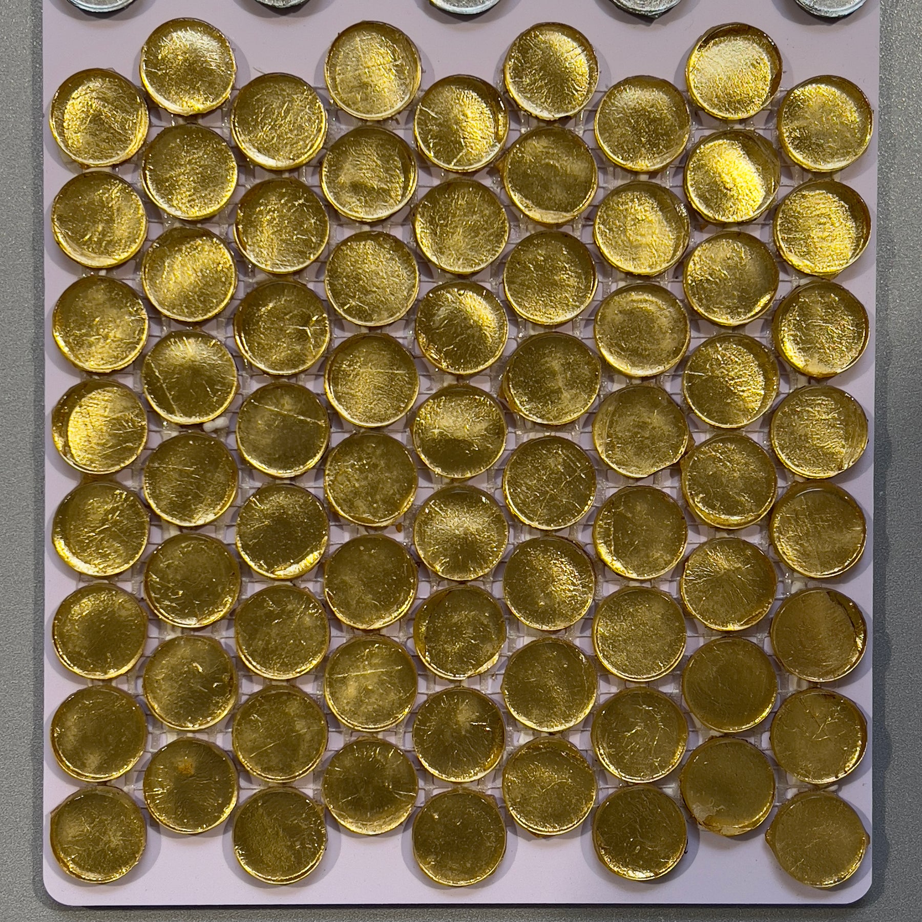 Gold mirrored look glass penny round mosaic - capn05 – Tiles Warehouse