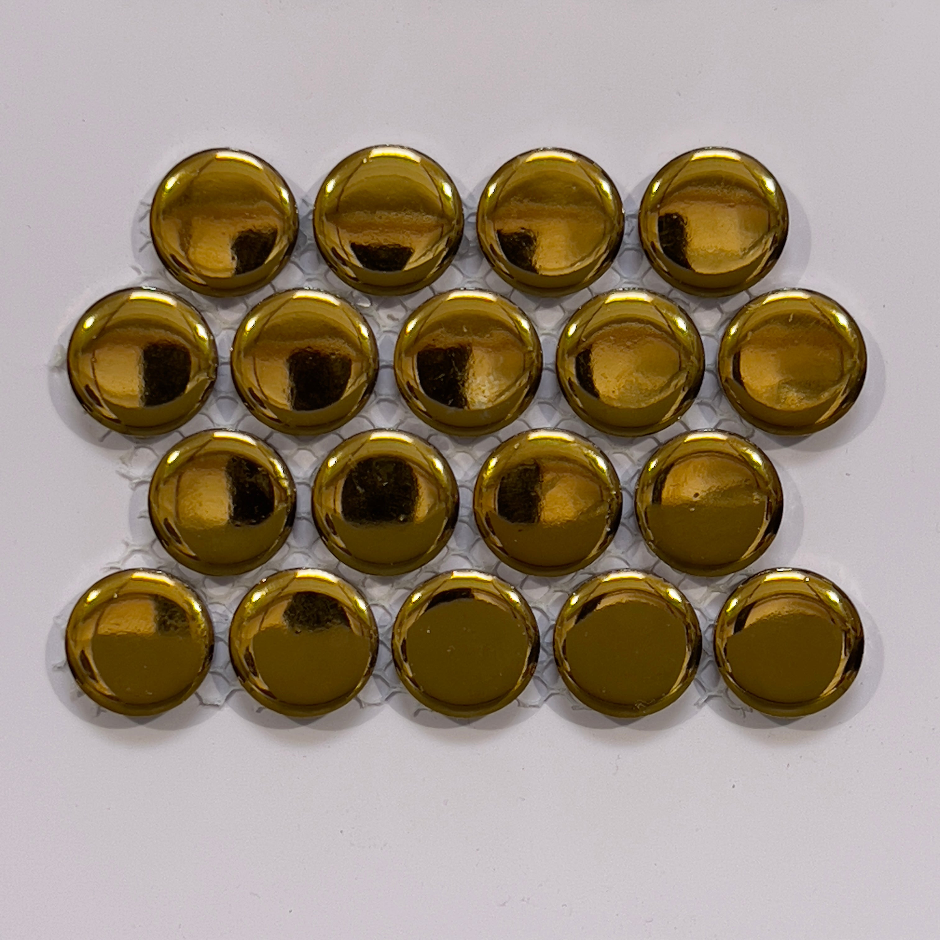 Gold mirrored porcelain penny round mosaic/pool tile - corb06gdg ...
