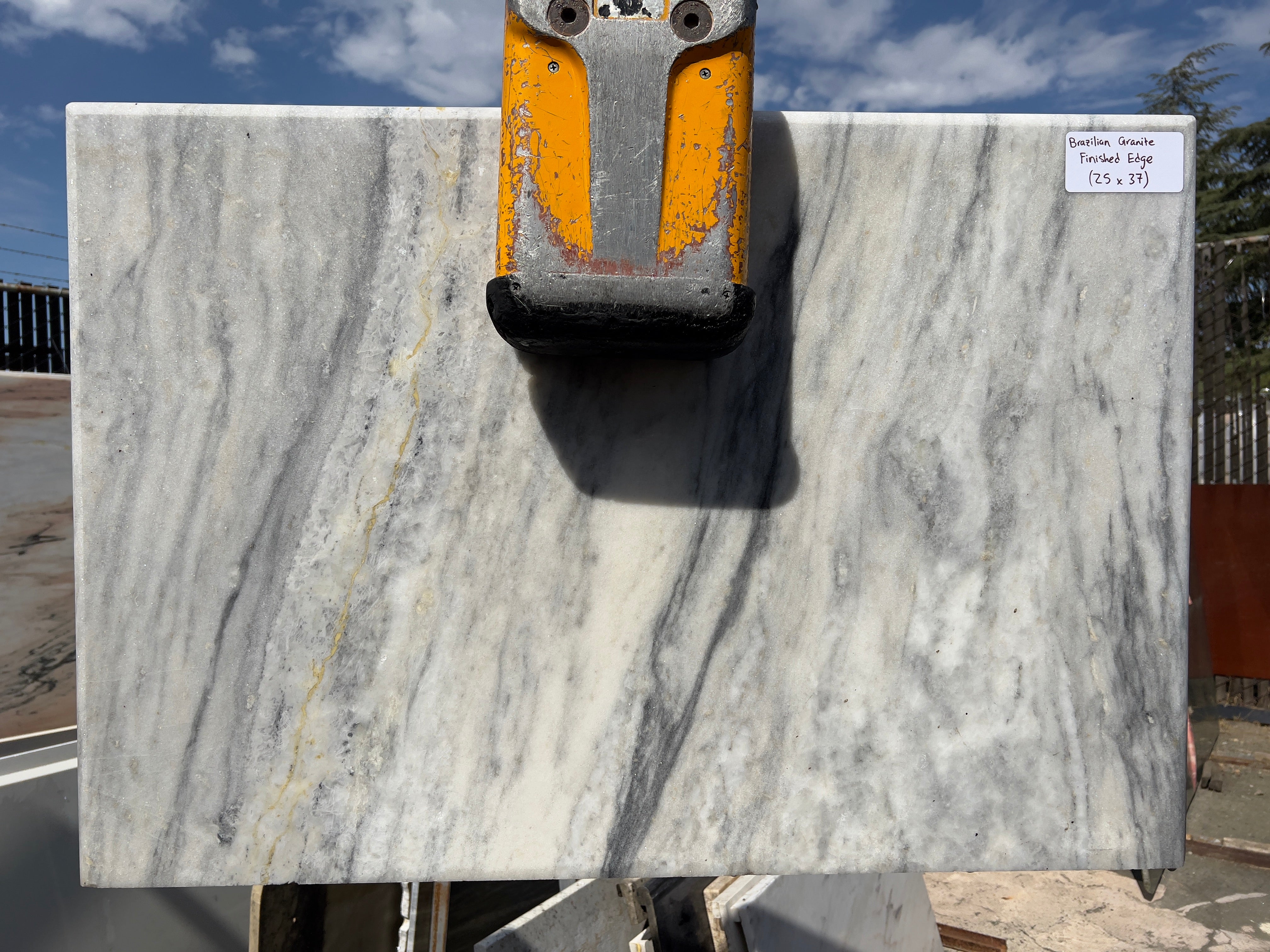 Grey Brazilian Granite (25x37) Finished Edge Remnant Slab – Tiles Warehouse