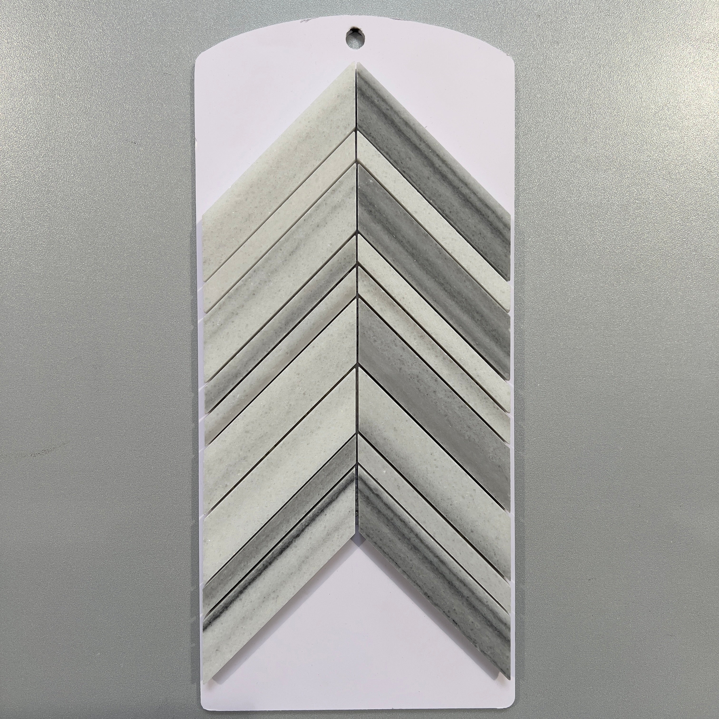 Grey marble chevron mosaic - cmrmcv05 – Tiles Warehouse