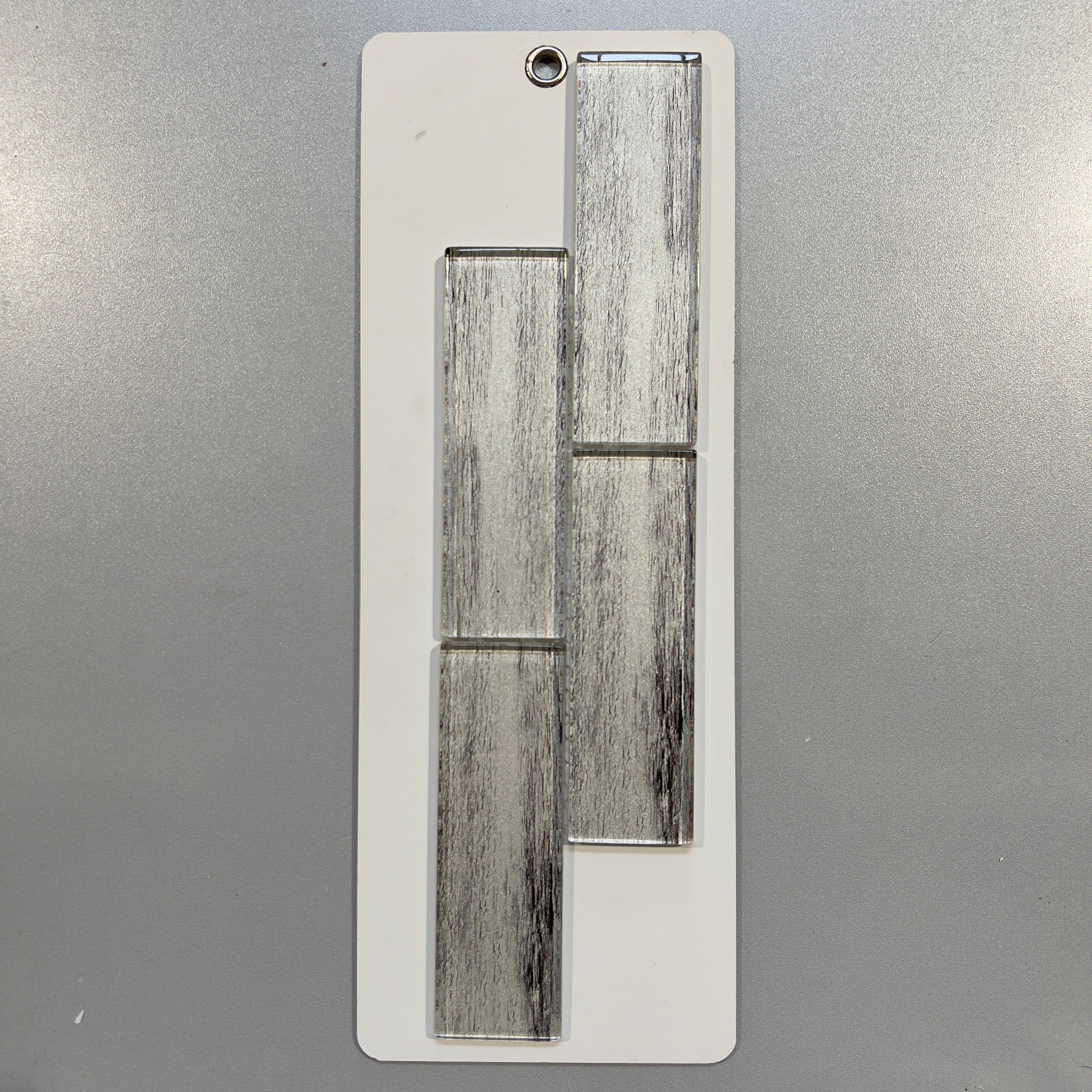 Grey wood look glass rectangle mosaic - pwm776 – Tiles Warehouse