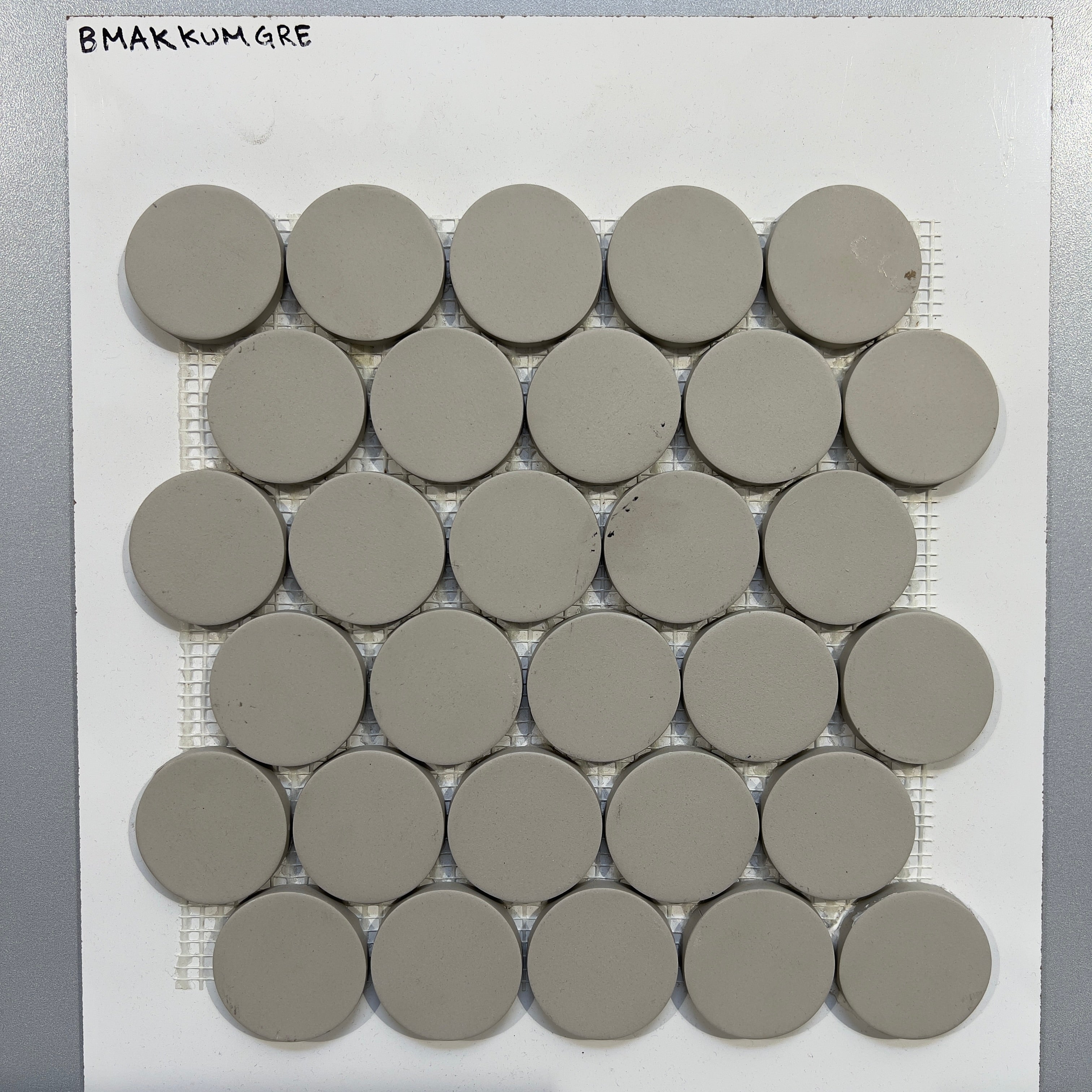 Matte Grey Circle Mosaic - bmakkumgre – Tiles Warehouse