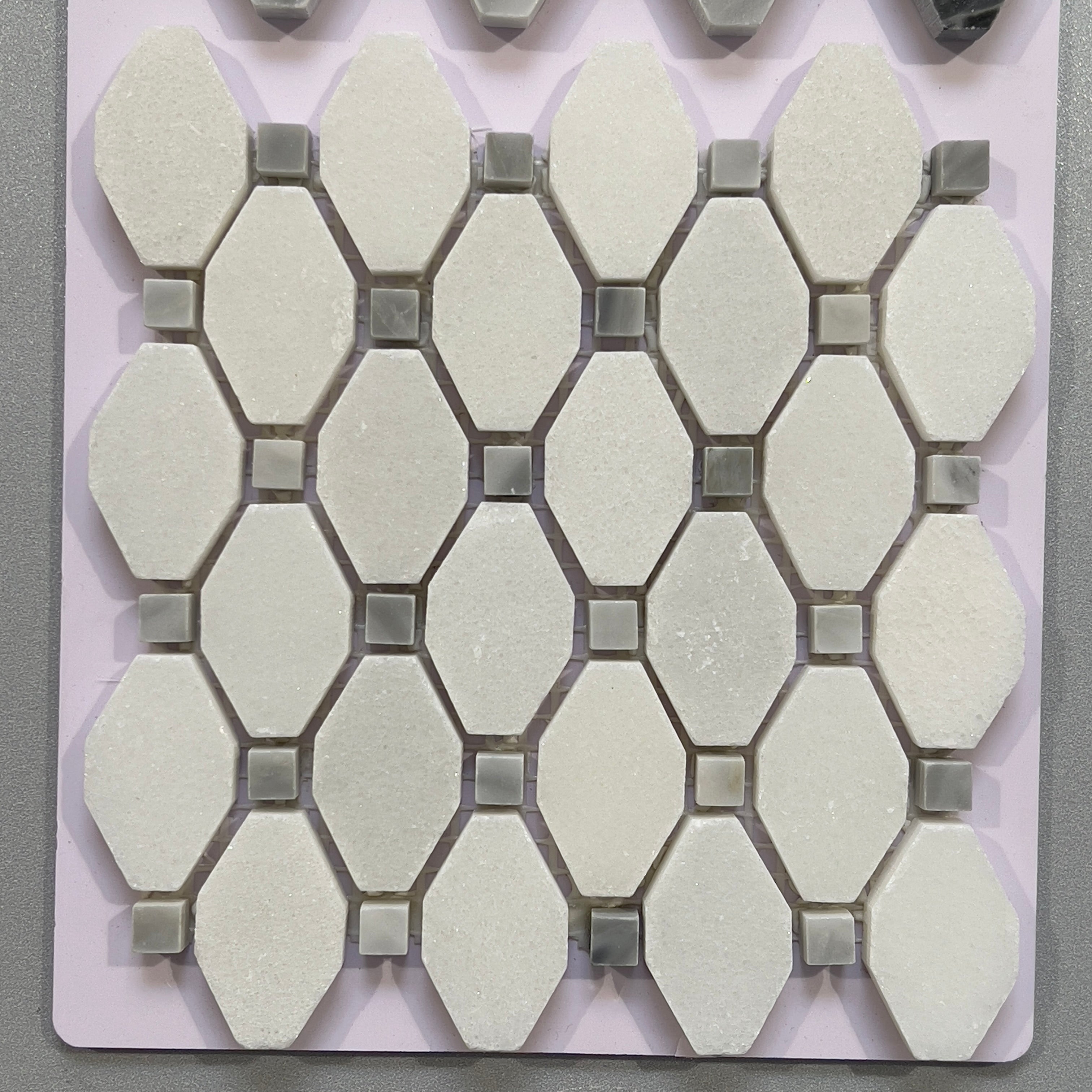 White marble picket mosaic - cdcg20 – Tiles Warehouse