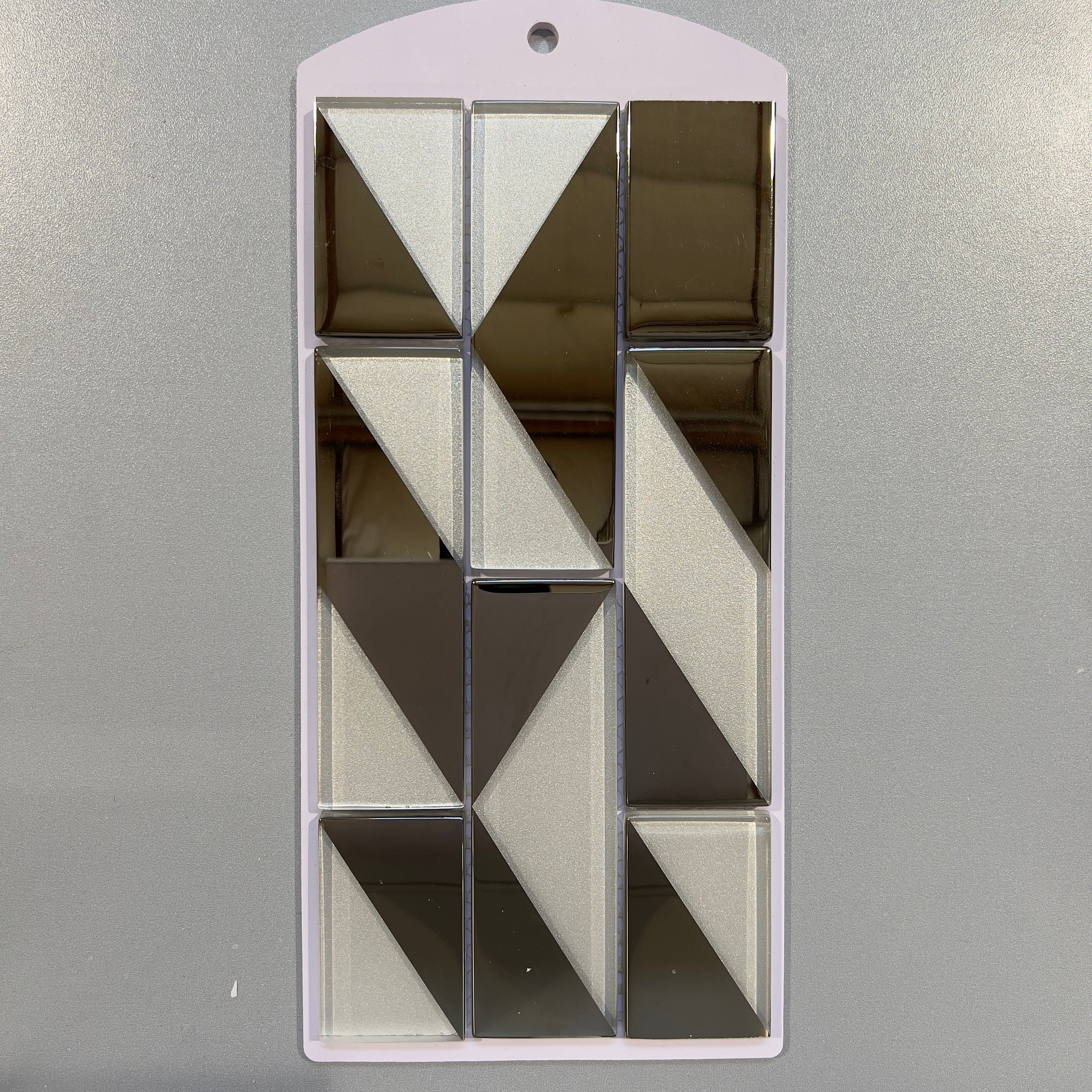 White mirrored look glass rectangle mosaic - cmnc01bl – Tiles Warehouse