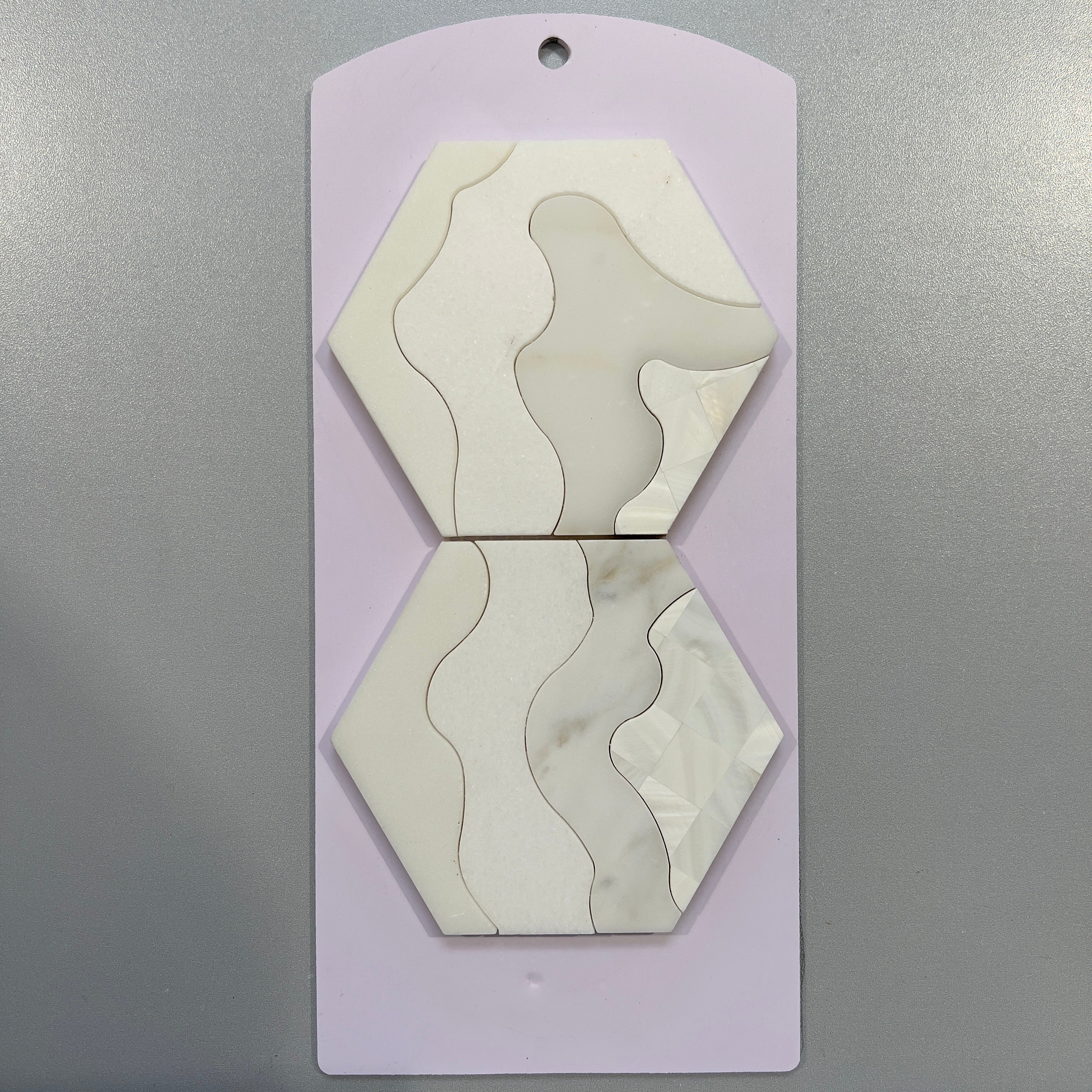 White shell marble hexagon mosaic - cstrmo1wt – Tiles Warehouse