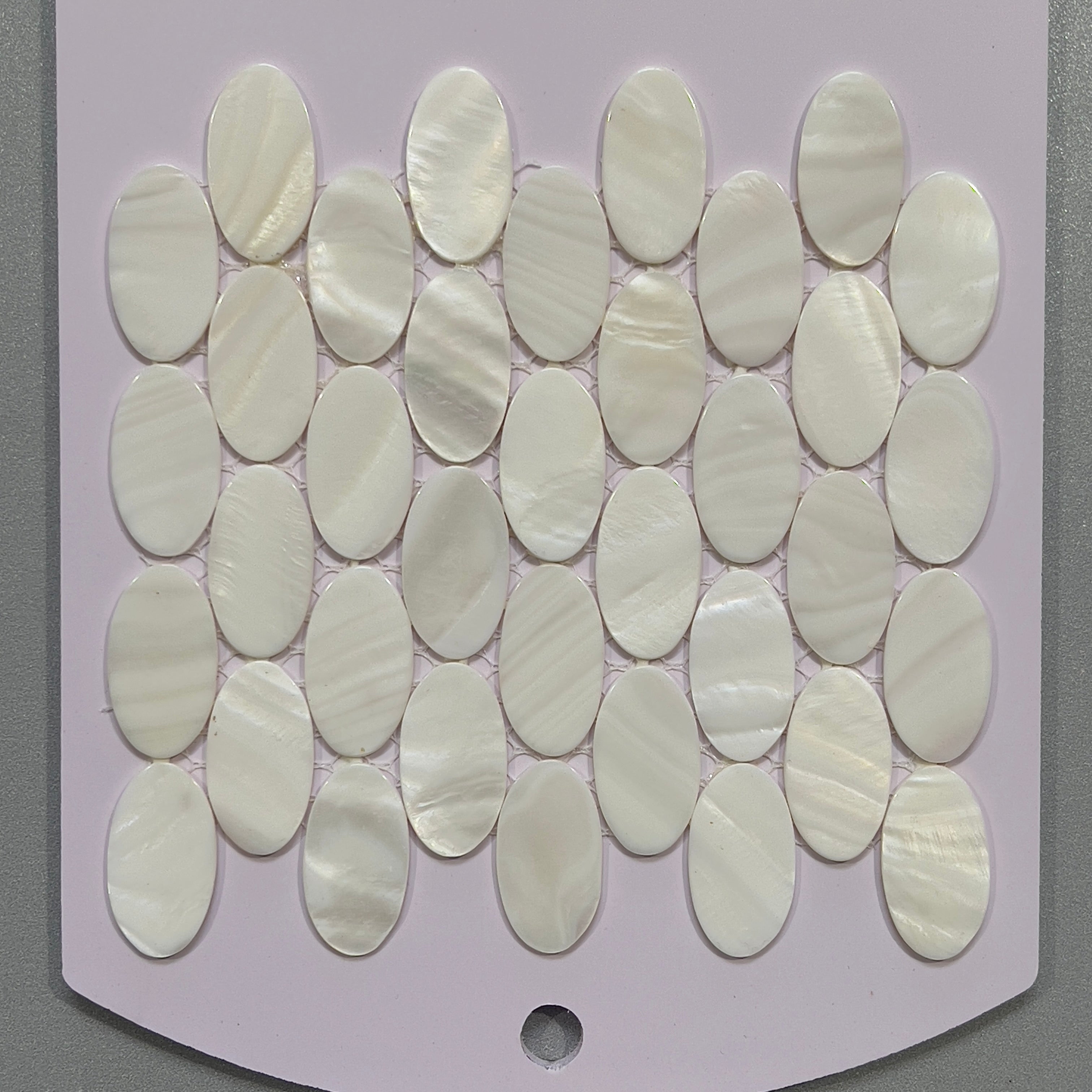 White shell oval mosaic - csma011 – Tiles Warehouse