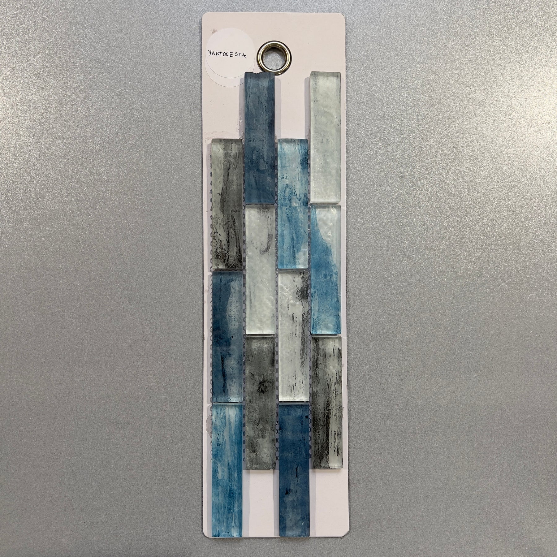 blue glass linear mosaic - yartocesta – Tiles Warehouse