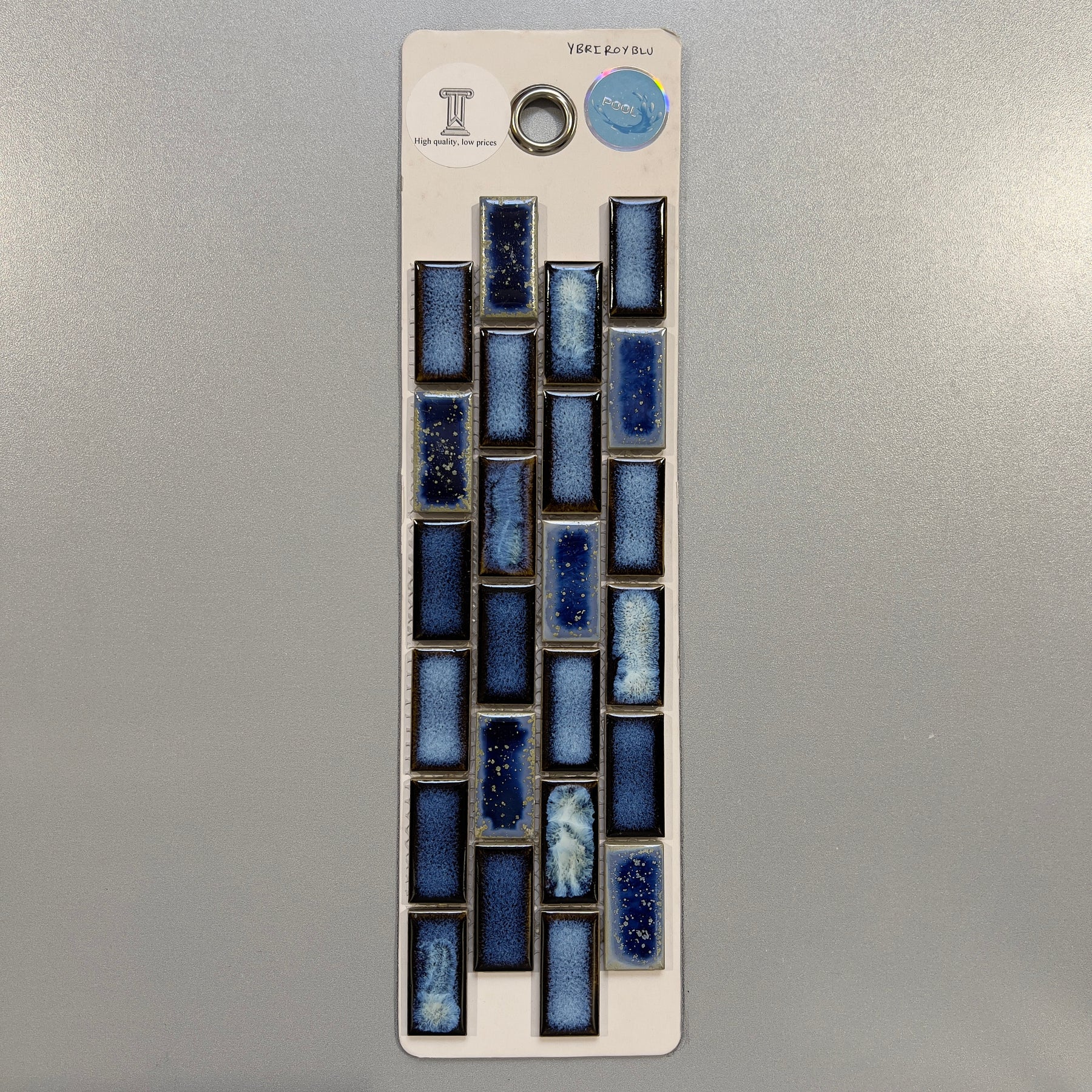 blue linear pool tile mosaic - ybriroyblu – Tiles Warehouse