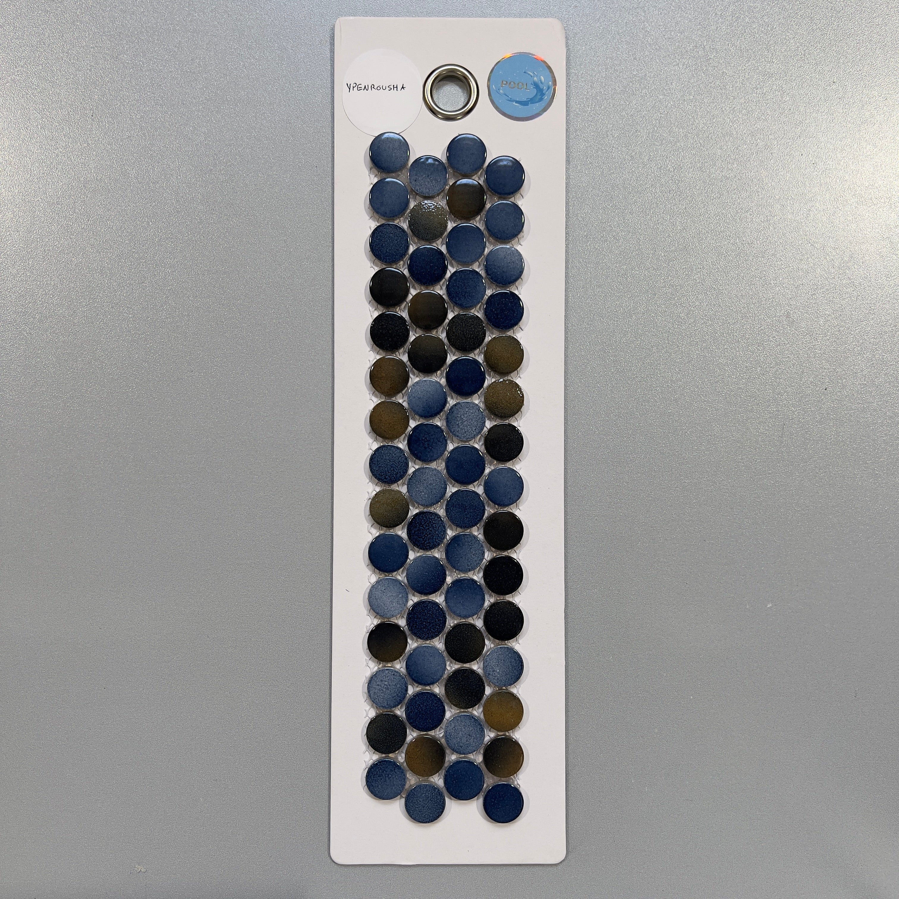 blue penny round pool tile mosaic - ypenrousha – Tiles Warehouse