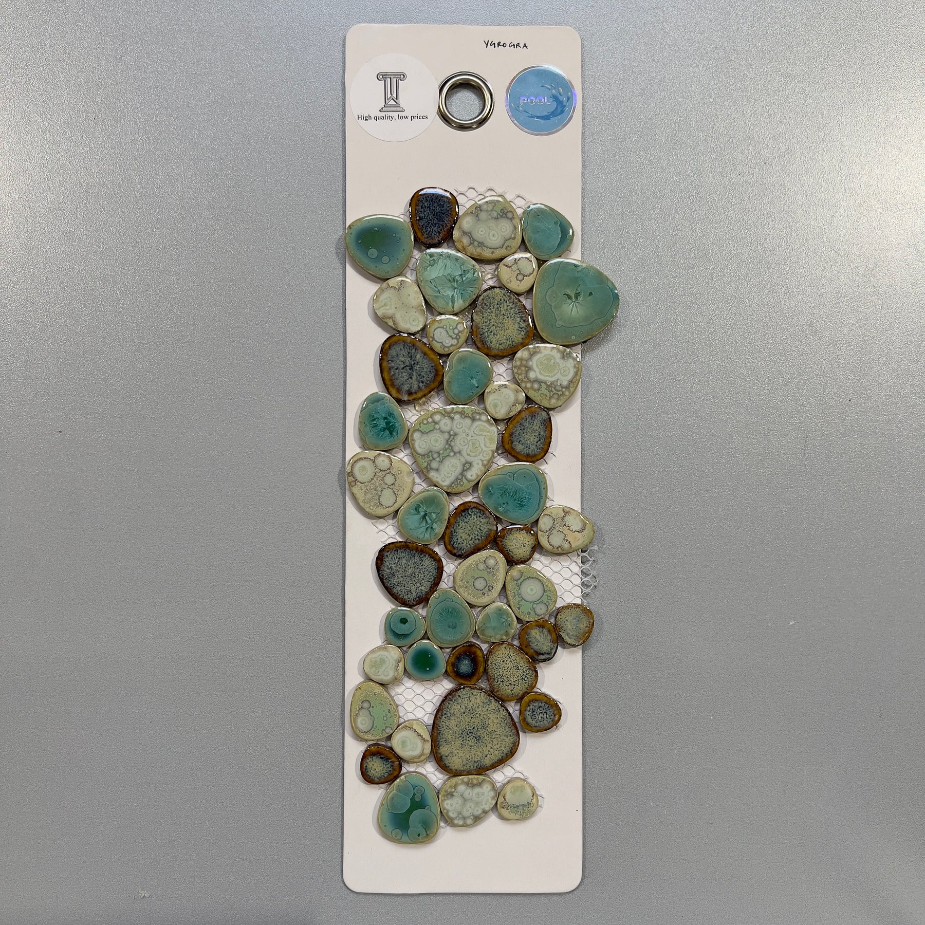 mixed green pebble pool tile mosaic - ygrogra – Tiles Warehouse