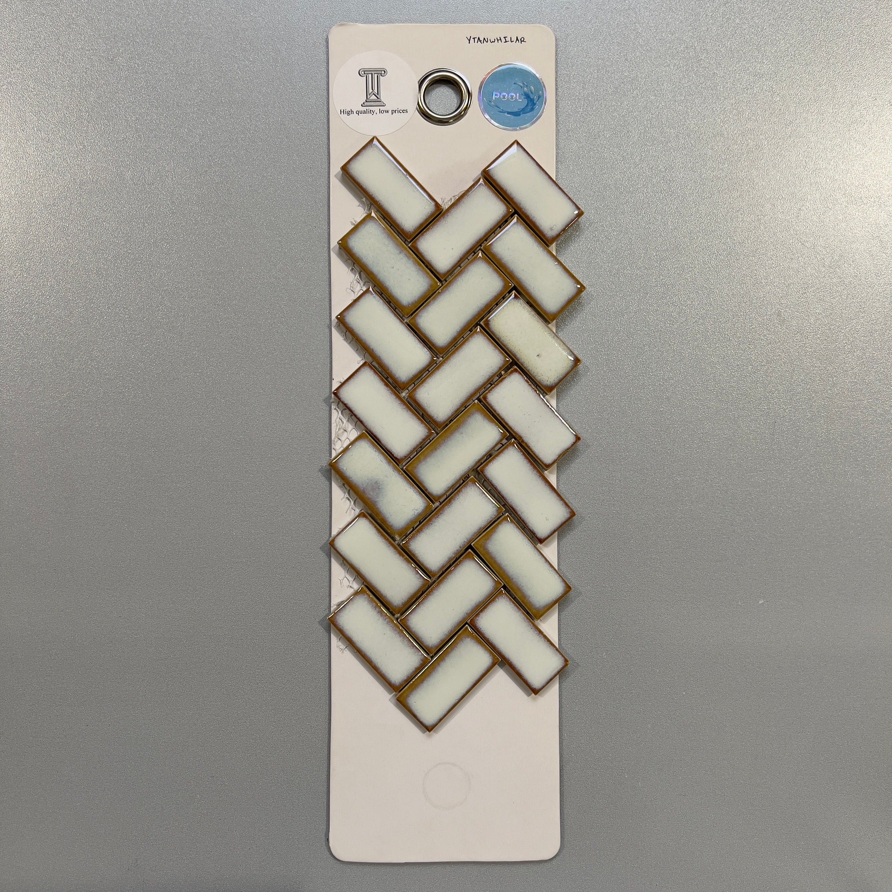 white herringbone pool tile mosaic - ytanwhilar – Tiles Warehouse